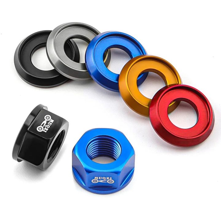 bike modified parts 4PCS Aluminum Alloy M10 Bike Hub Nuts Bolts Screws ...