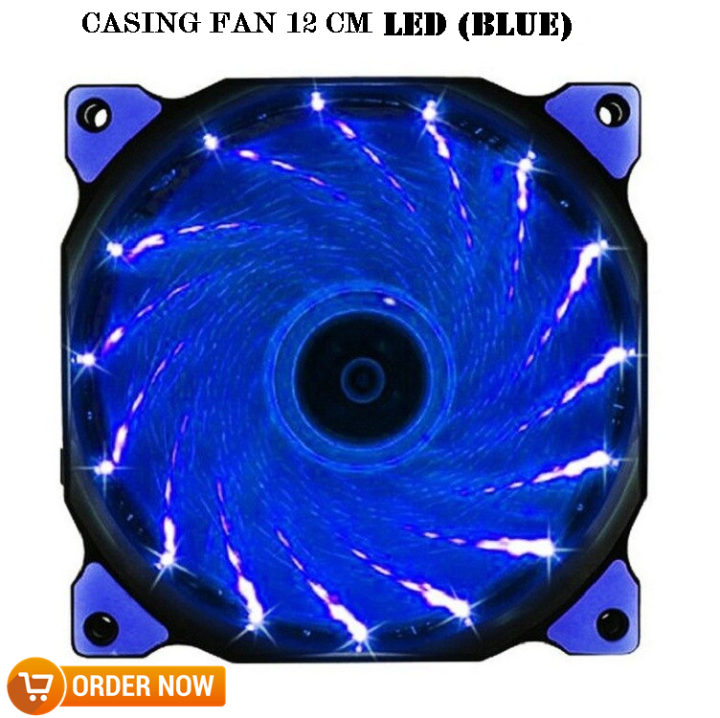 PC Computer Ultra Silent LED Cooling Fan ( BLUE ) | Daraz.lk