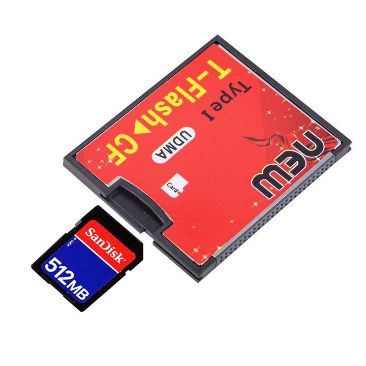 T-Flash to CF Type 1 compact flash memory card UDMA adapter 512MB ...