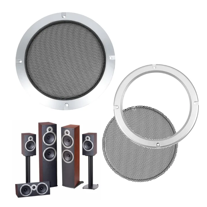 1 Pair Silver Replacement Speaker Protective Mesh Net Cover Speaker ...