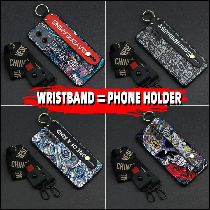 personality Wrist Strap Phone Case For MOTO Edge 5G 2024 Anti-dust ...