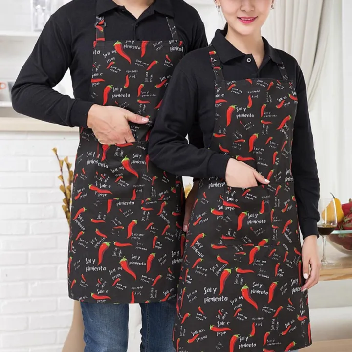 NEW Comfortable Thin Kitchen Aprons for Woman Men Chef Work Apron for ...
