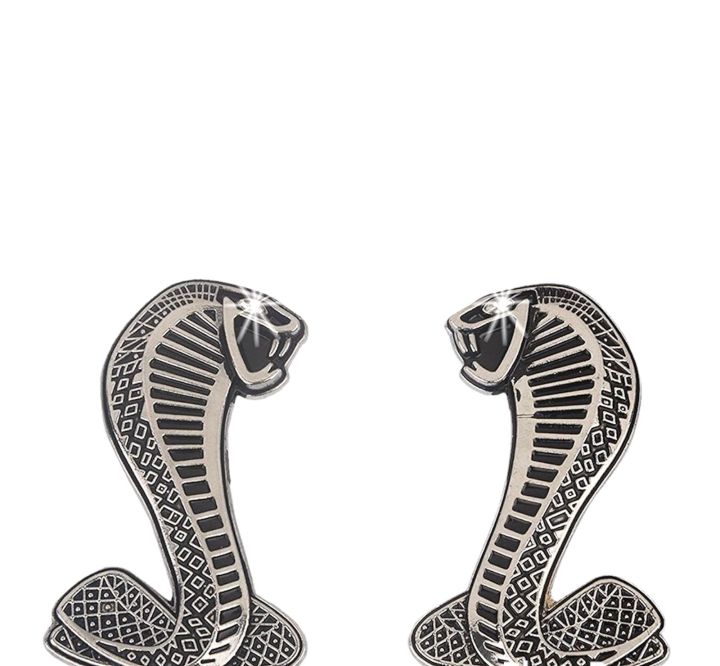 3D Metal Snake Cobra logo car emblem Side Fender Trunk sticker Badge ...