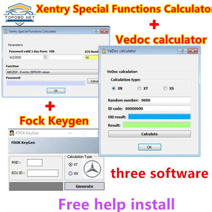 NEW 2023 Hot sell DAS Xentry Special Function Calculator+ FDOK Vedoc ...