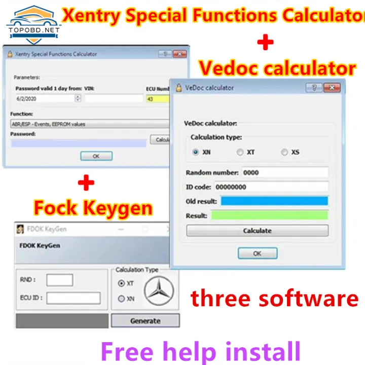 NEW 2023 Hot sell DAS Xentry Special Function Calculator+ FDOK Vedoc ...