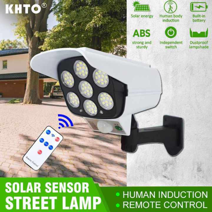 Solar Sensor Light CCTV Camera Type Security Sensor Light Outdoor Solar ...