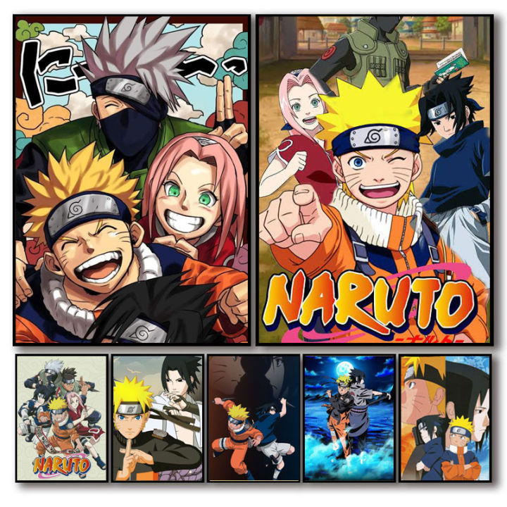 A4 Sized Poster Naruto Japanese Anime Manga Wall Posters PVC Framed ...