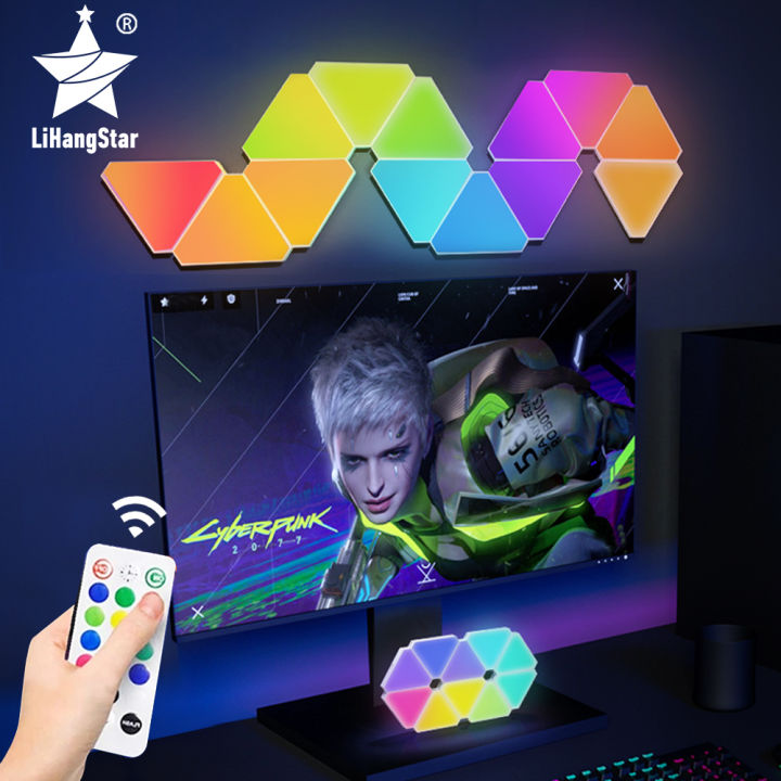 Led Triangle Wall Usb Touch Night Rgb Ambient Remote Control Indoor ...