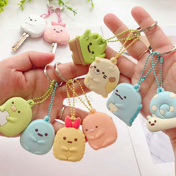 Cute Key Cap Key Covers Rings Key Identifier Tag Organizers Silicone ...