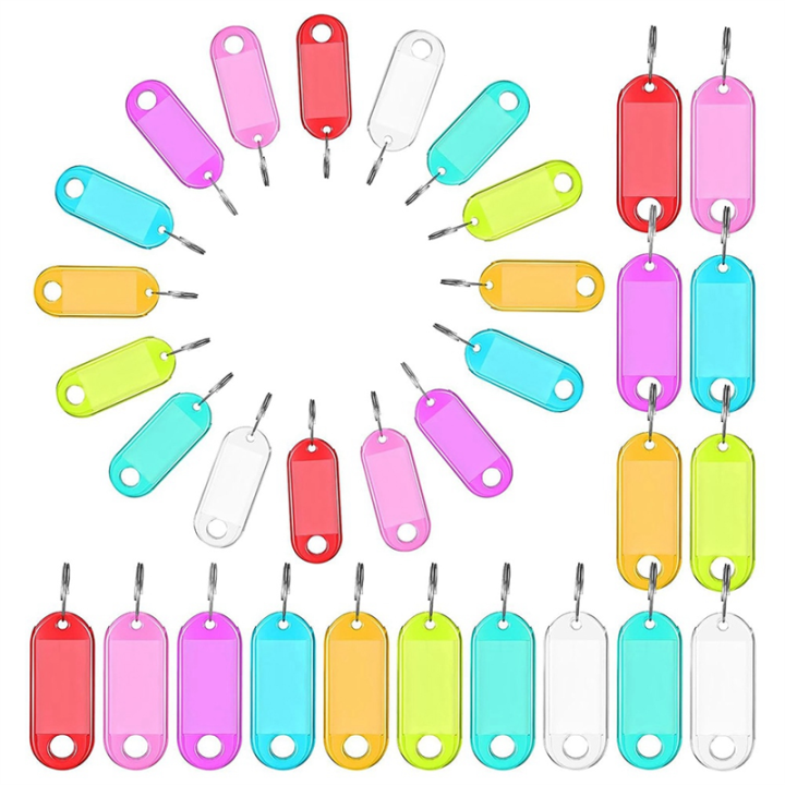 200 Pieces Key Tags Double Sided ID Keychain Tag Key Tags Identifiers ...