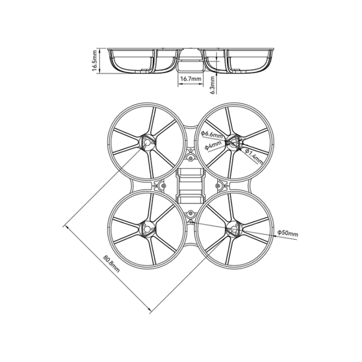 Betafpv Meteor75 Pro Brushless Whoop Frame 1s Brushless Whoop Meteor 75 ...