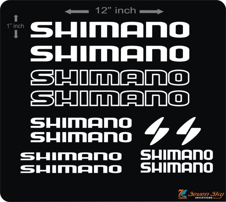 Push Bike Cycle Stickers SHIMANO Mountain Bike Luminous Reflective ...