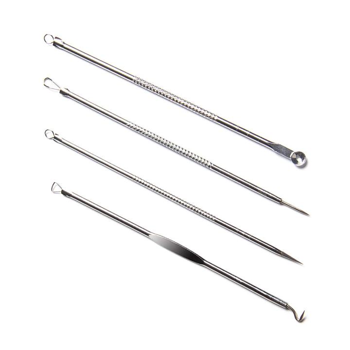 Stainless Steel Acne Needles Double Side Spot Squeezer Tool, Blackhead ...