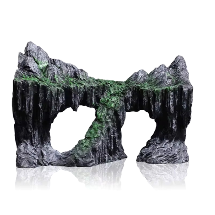 NCANRUI Resin -Aquarium Decoration Fish Tank Simulated Rock Mountain ...