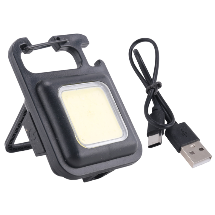 Camping Keychain Light Multi-Function Work Light Magnetic Work Light Red and Blue Flashing Mini ...