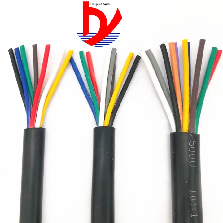 【58cf904a】17 AWG 1MM2 RVV 2/3/4/5/6/7/8/10/12/14/16/18 Cores Pins ...
