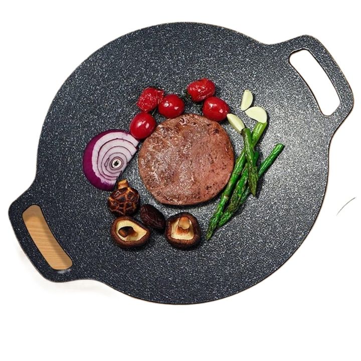 28/30/32cm Grill Pan / Korean / Round / Non-Stick / Barbecue Plate ...