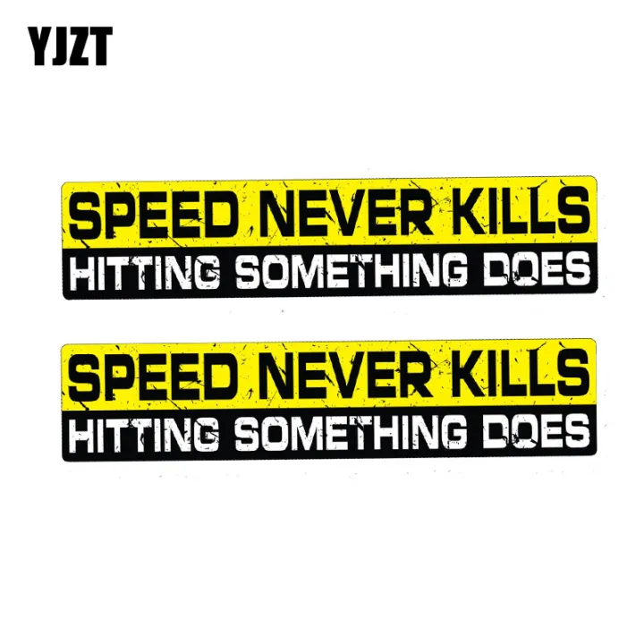 【Hottest Trends】2X 15CM*3CM SPEED NEVER KILLS HITTING SOMETHING DOES ...