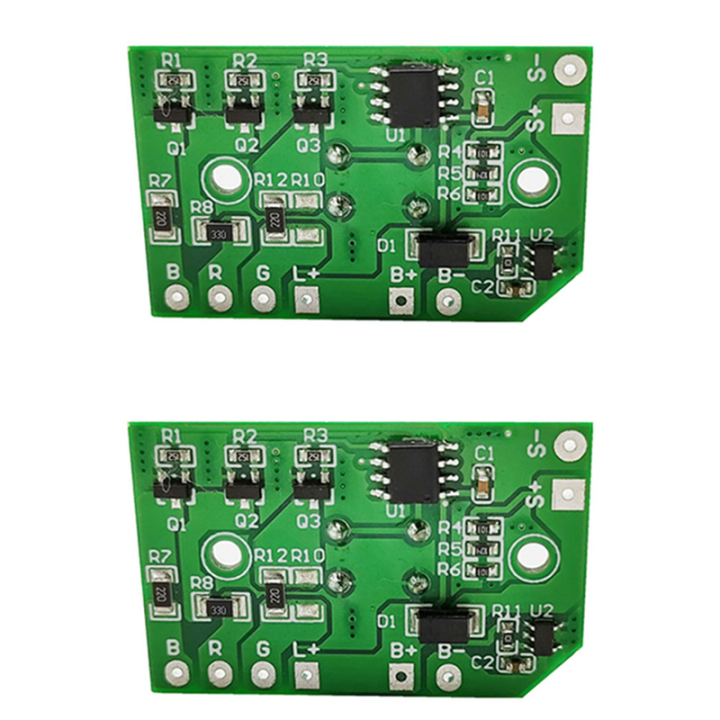 2X Solar Light Circuit Board 3.7V Switch Solar Lawn Controller Lithium ...