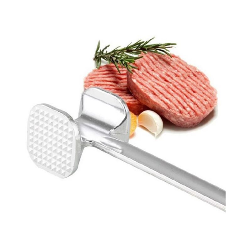 Barbeque Meat Tenderizer Meat Hammer Tenderizer - Silver | Daraz.lk
