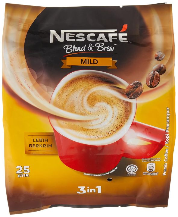 Nescafé Blend Brew, 3-in-1, Mild, Coffee, 475 g Packet (FROM INDIA) SAB ...
