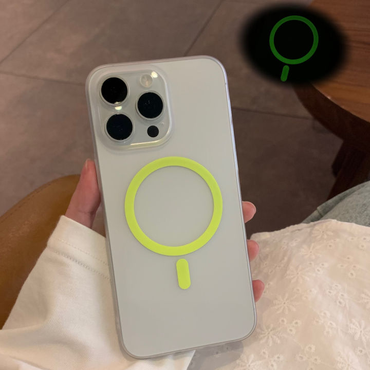 HOCE Luminous Clear Magnetic Phone Cases For iPhone 11 12 13 14 15 16 ...