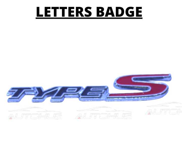 Type S Car Body Emblem | Daraz.lk