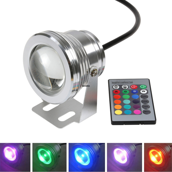 YWXLight AC/DC12V Outdoor Underwater Lighting 10W RGB LED Spot Light ...