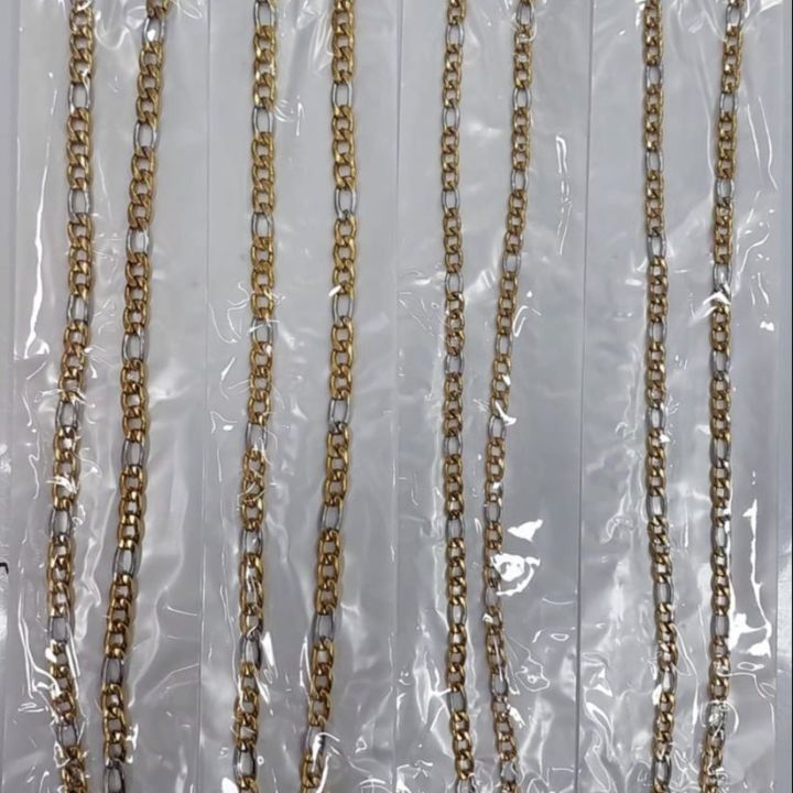 Two Tone Color Stainless Steel Chains For Men | Daraz.lk