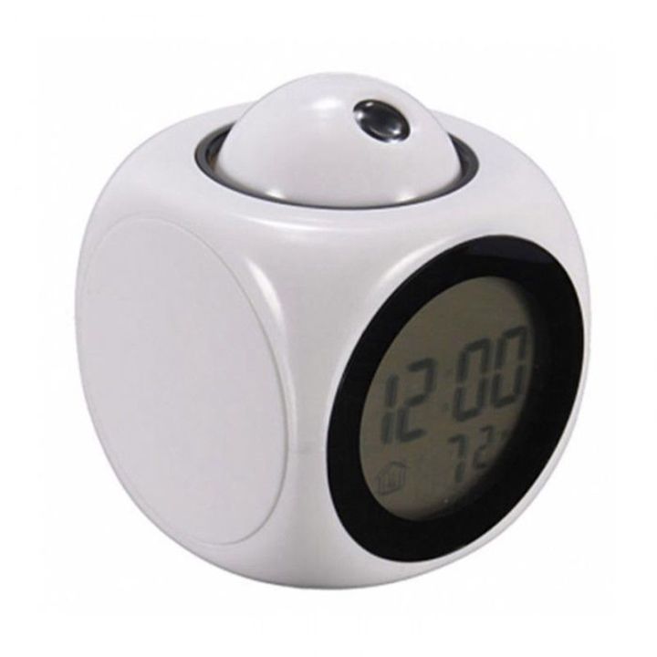 Alarm Clock Projection Clock LED Display Time Digital Talking Voice ...