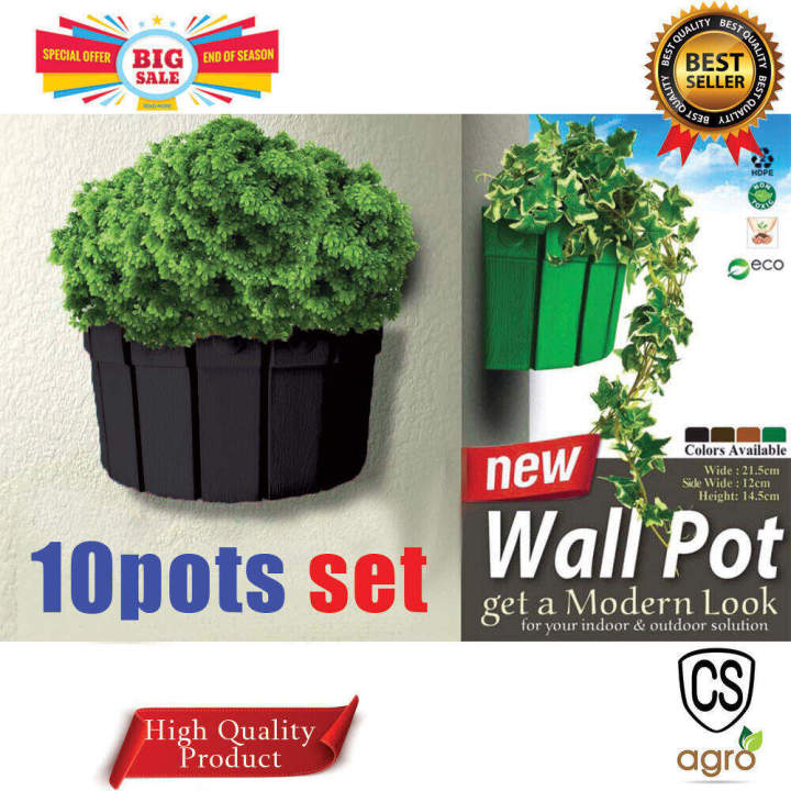 Wall Pot High Quality 10pots Long Durability New Design Plastic Flower ...