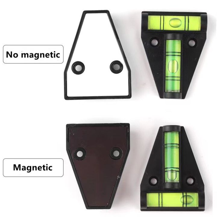 Magnetic T Type Spirit Level Bubble Scope Triangle Vertical Horizontal