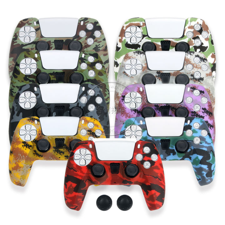 Hothink 1set Water Transfer Printing Silicone Case With Thumb Caps For ...