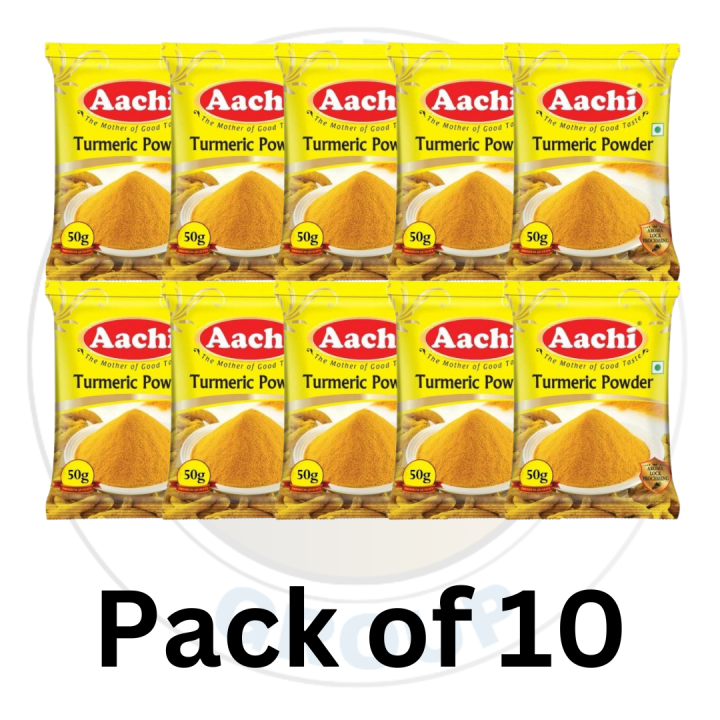 Aachi Turmeric Powder 50g (Pack of 10) | Daraz.lk