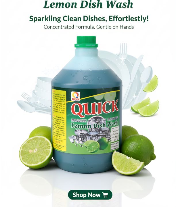 Quick Lemon Natural Dish wash Liquid - 4L | Daraz.lk