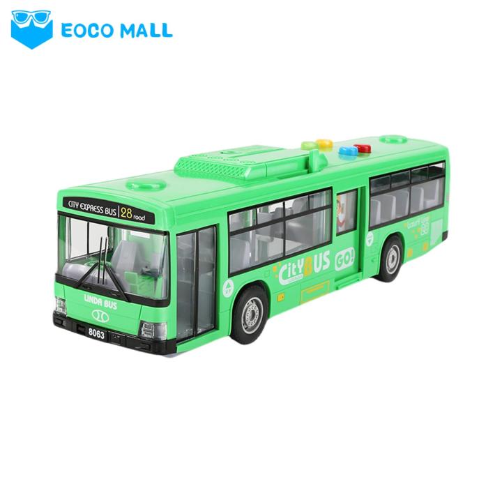Durable Toy Bus for Kids Realistic Model Bus Toy with Lights Sounds ...