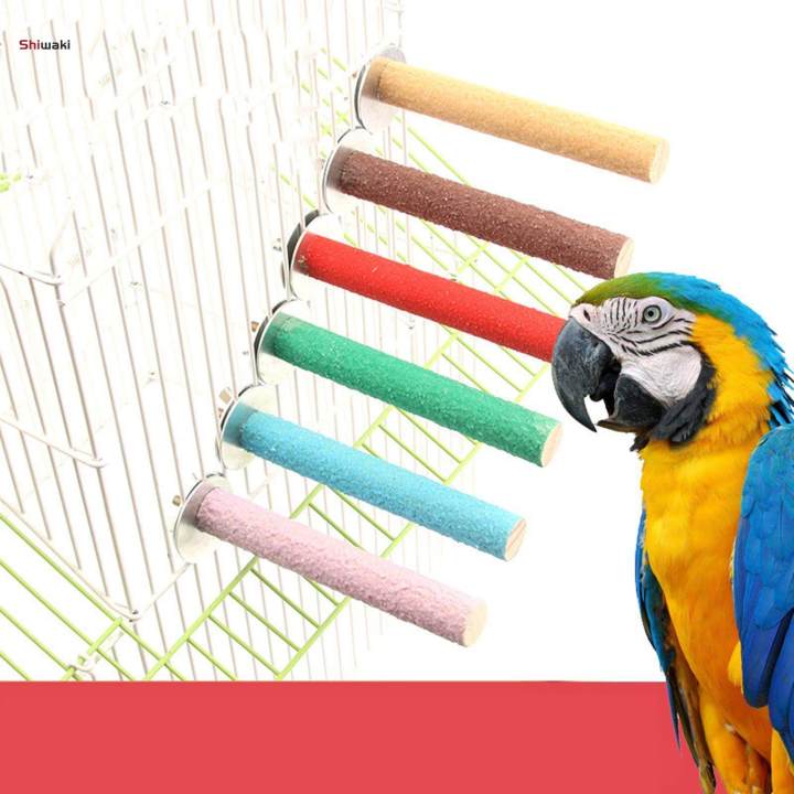 Pet Parrot Perch Exercise Toys Bird Stand for Canaries Finches Conures ...