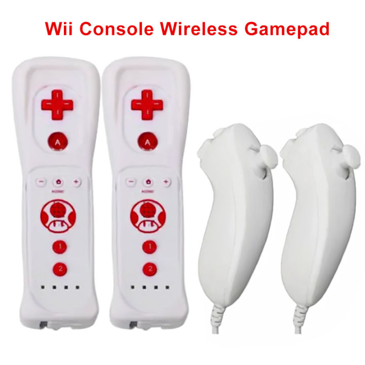 1 pair with Nunchuck Controller Set Motion Plus Remote Controller Wii ...