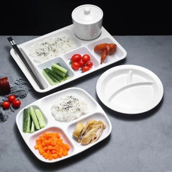 Divided Dinner Tray Plastic Fast Food Tray Multigrid Serviceable ...