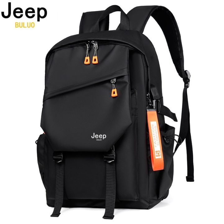 JEEP BULUO School Bags 15 Inches Laptop Backpacks Waterproof Nylon ...