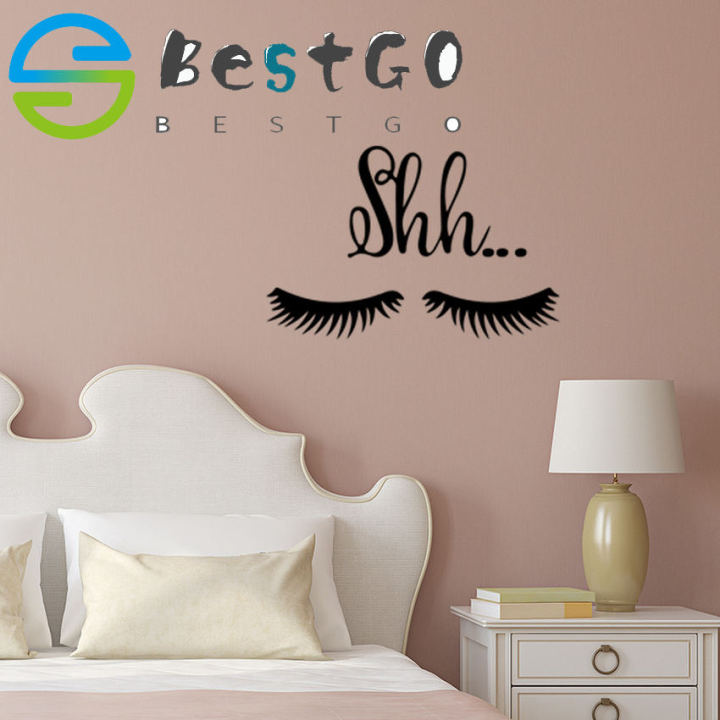【BestGO】Black y Eyelashes Wall Sticker Creative Modern Home Decoration ...