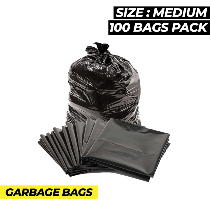 100 Pcs Medium Garbage dustbin cleaning Bags | Daraz.lk