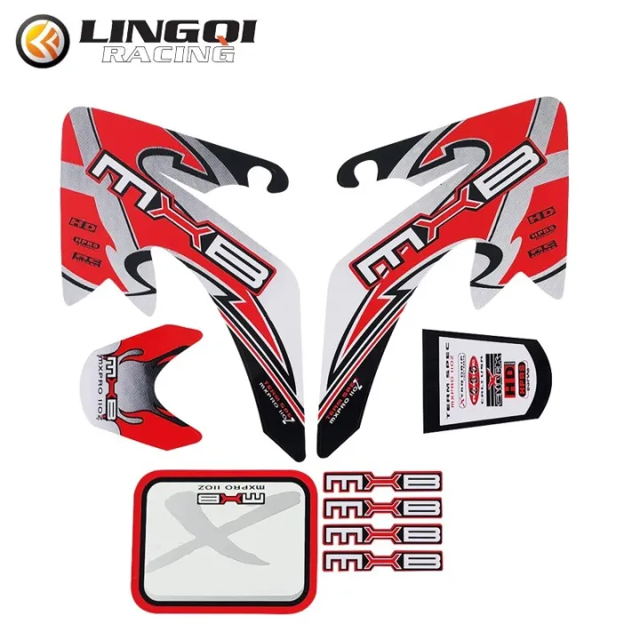 LING QI Motorcycle CRF50 Sticker Case Decals Body Kit For HONDA CRF 50 ...