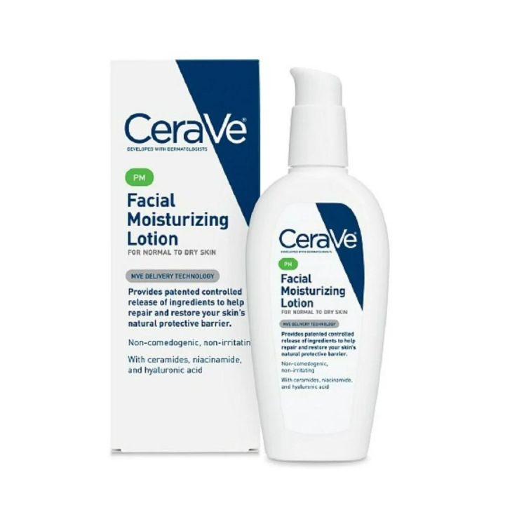 CERAVE PM Facial Moisturizing Lotion | Ultra Light Weight - 52 ml ...