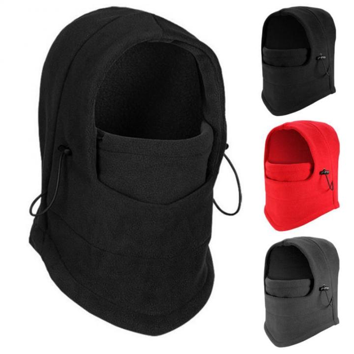 Winter Thermal Fleece Balaclava Men Hat Neck Warmer Hiking Scarf ...