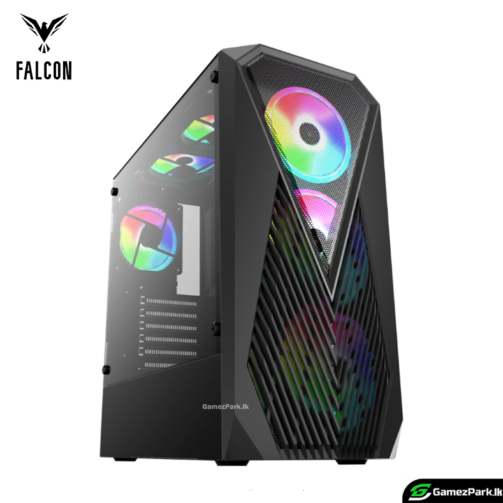 Falcon F8023 Brand New RGB Gaming PC Casing with Side Tempered Glass ...