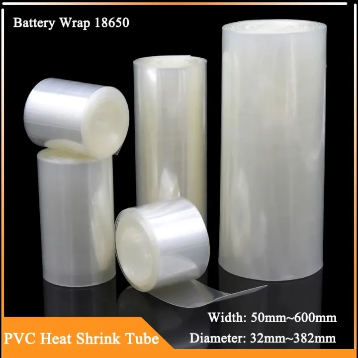 2/5/10M Clear PVC Heat Shrink Tubing Width 50~600mm Width Insulated ...
