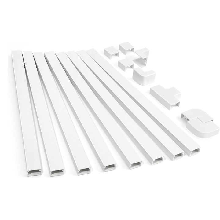 Wall Cable Concealer TV Cord Cover Wall Mounted TV Cord Hider White ...