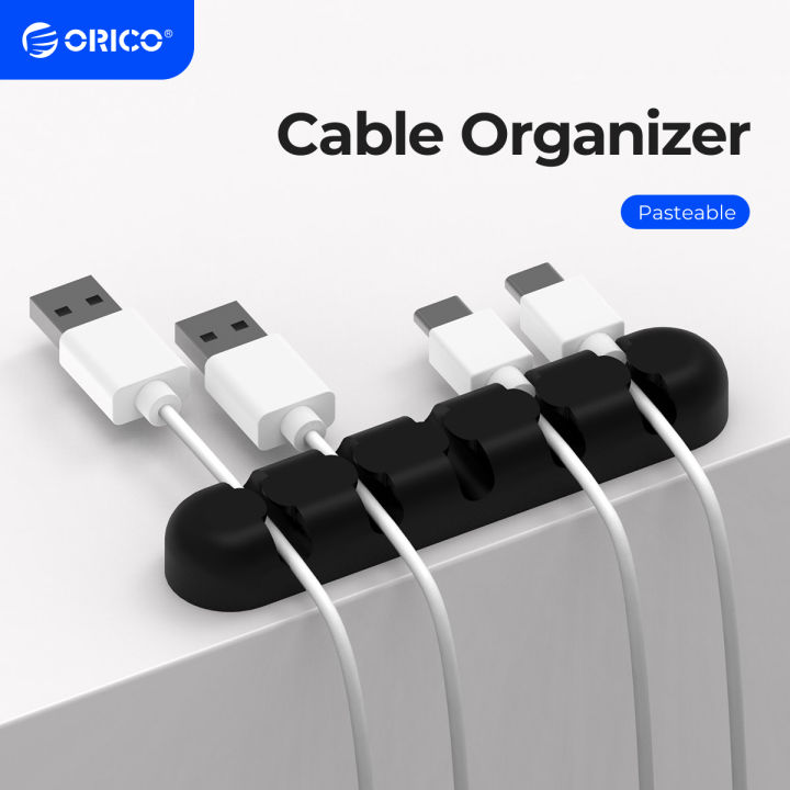 ORICO Cable Organizer Silicone USB Cable Winder Desktop Tidy Management Clips Cable Holder for ...