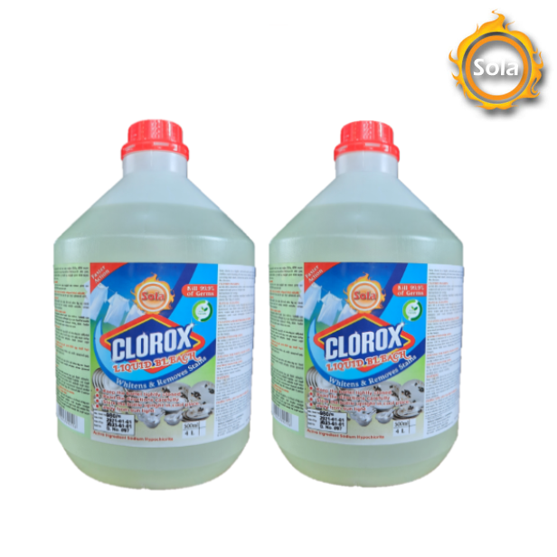 SOLA Clorex Liquid Bleach- 4L X 2 ( Bundle pack) | Daraz.lk